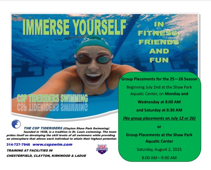 Group Placements for the 2025 - 2026 Season begins in July!